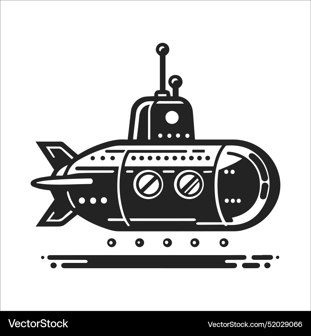 Submarine icon simple of for web Royalty Free Vector Image