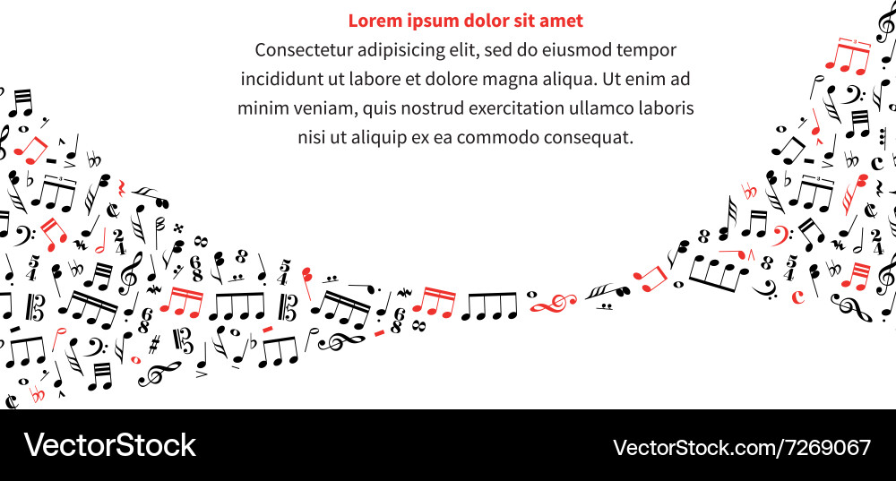 A4 size horizontal music background template Vector Image