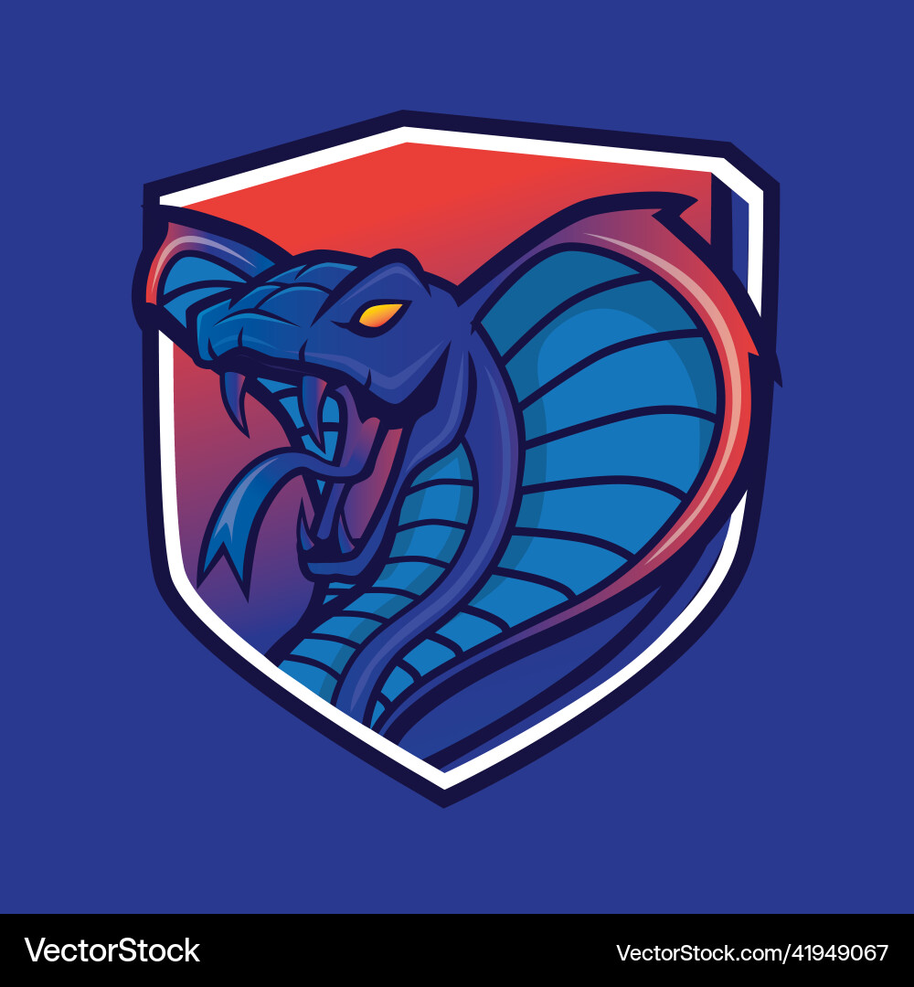 Cobra mascot logo design Royalty Free Vector Image