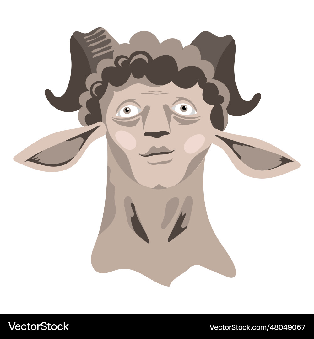 Creature sheep man icon Royalty Free Vector Image