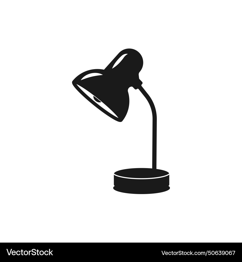 Desk light lamp icon Royalty Free Vector Image