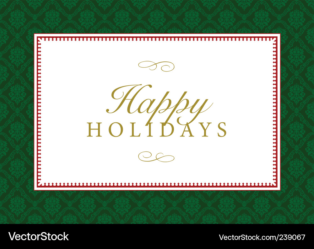 Holidays frame Royalty Free Vector Image - VectorStock
