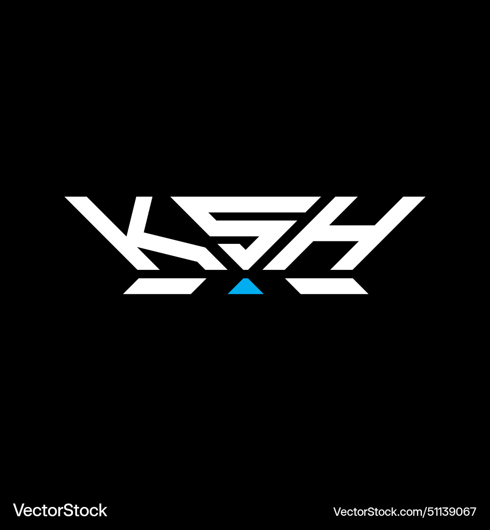 Ksh letter logo design ksh simple and modern logo Vector Image