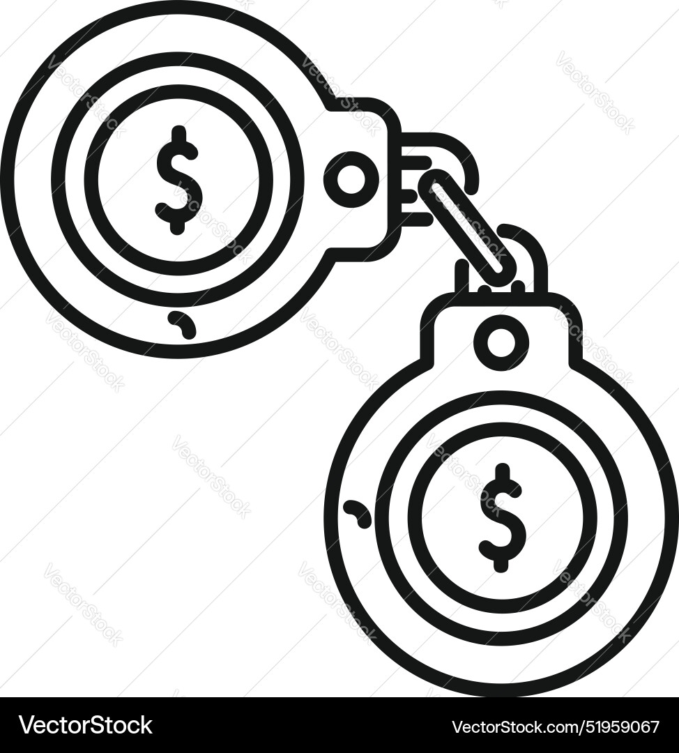 This icon represents financial crime Royalty Free Vector