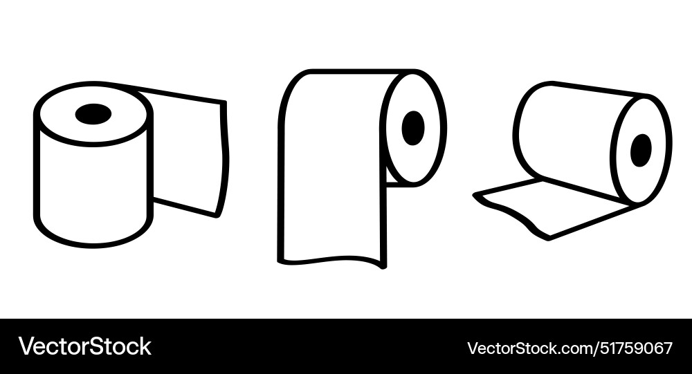 Toilet tissue paper roll line pattern wc Vector Image