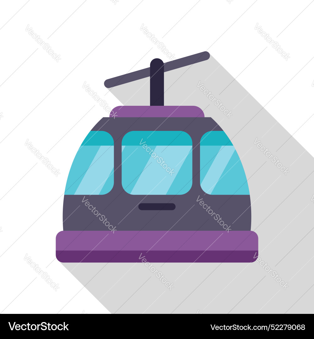 Funicular railway car taking passengers up Vector Image