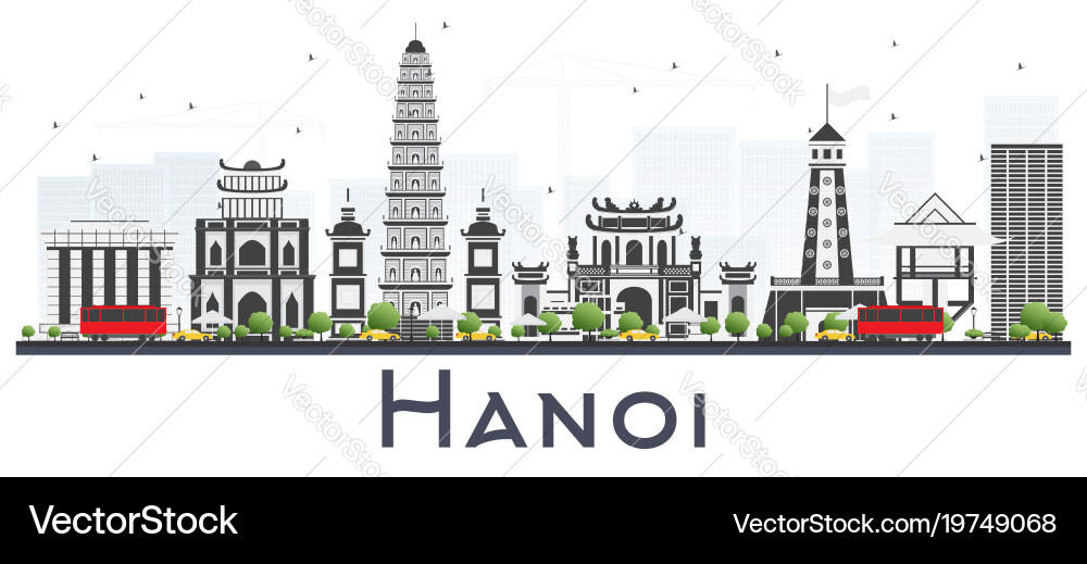 Hanoi City Skyline Royalty Free Vector Image - VectorStock