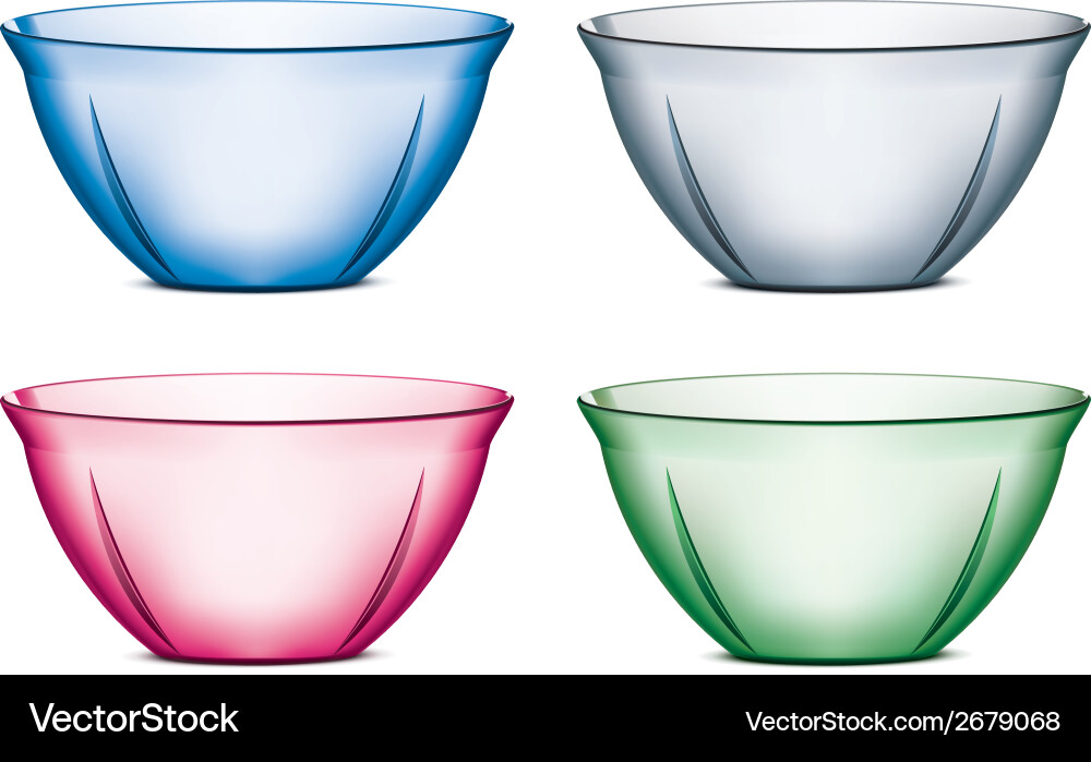 Isolated Glass Bowl Royalty Free Vector Image - VectorStock
