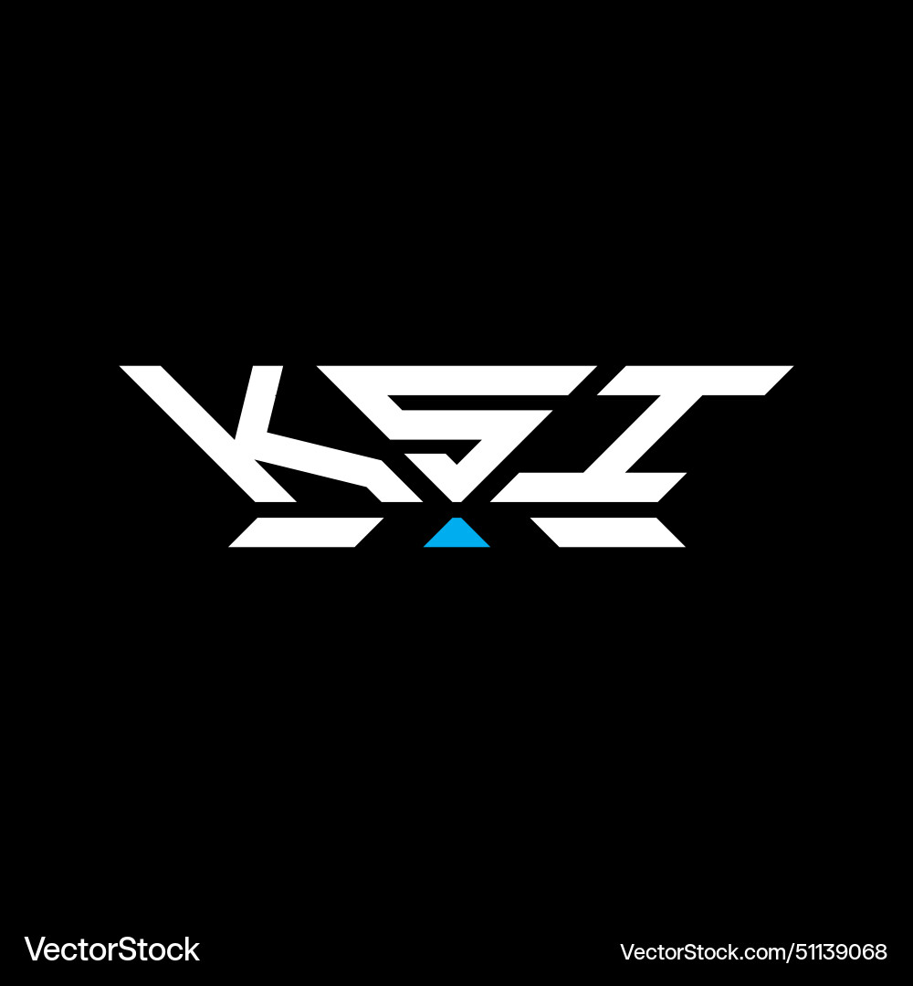 Ksi letter logo design ksi simple and modern logo Vector Image