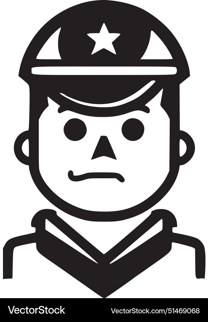 Military - minimalist and simple silhouette Vector Image