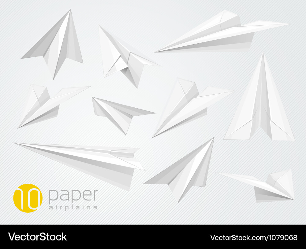 Paper Airplanes - Flight Collection Royalty Free Vector