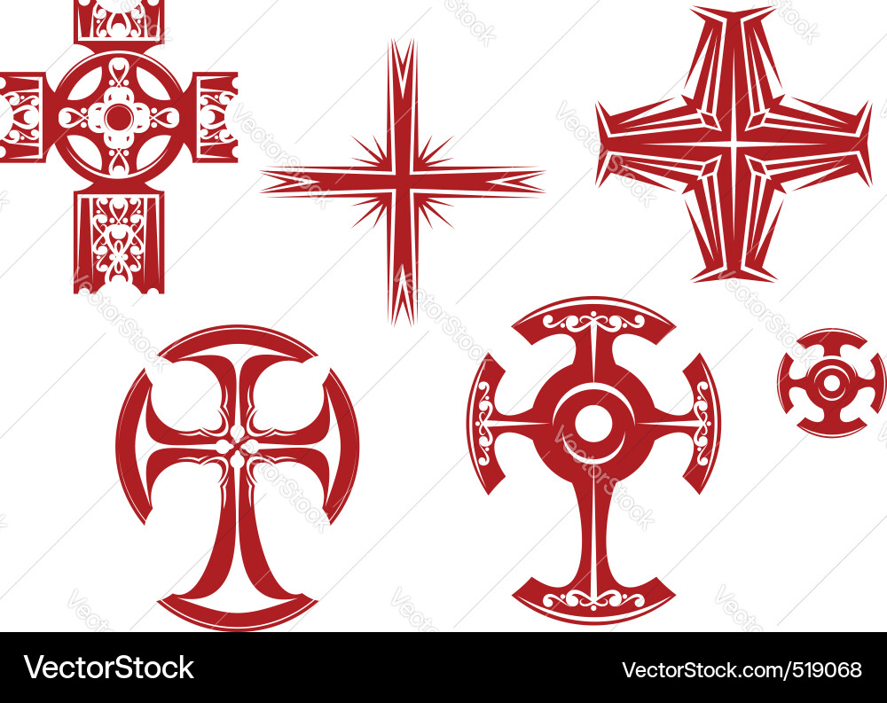 Religious crosses Royalty Free Vector Image - VectorStock