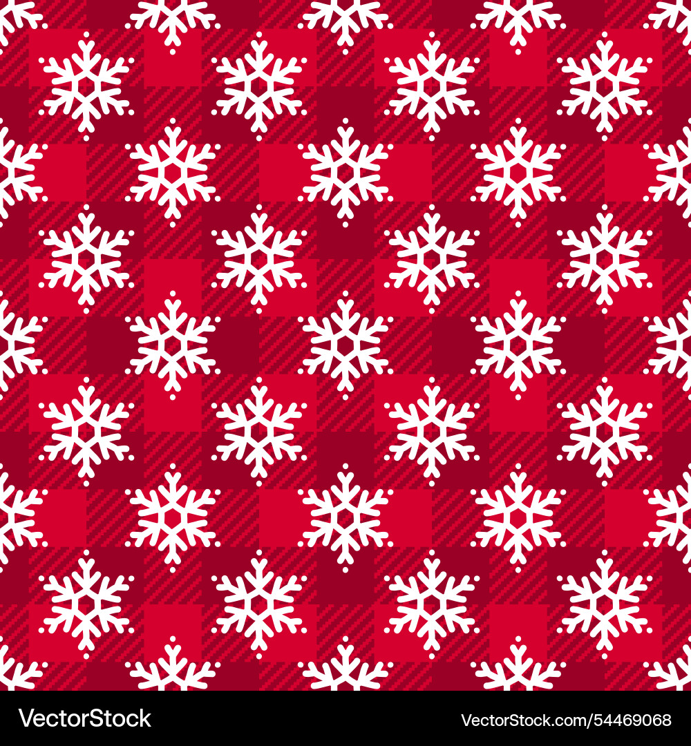Trendy christmas seamless pattern red buffalo Vector Image