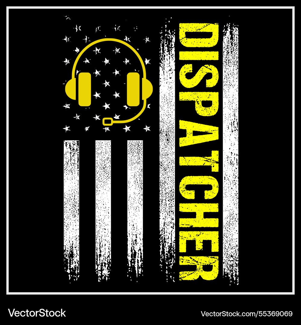 911 Dispatcher Thin Yellow Line Shirt Royalty Free Vector