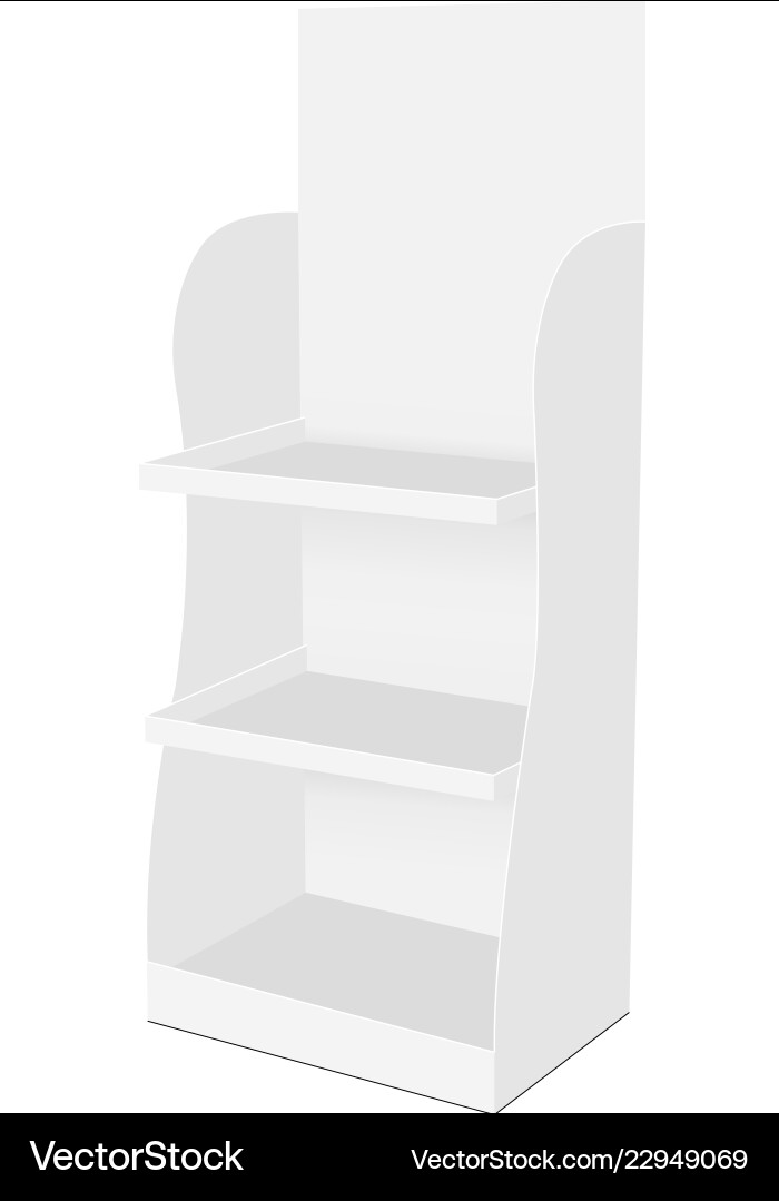 Blank cardboard display rack Royalty Free Vector Image