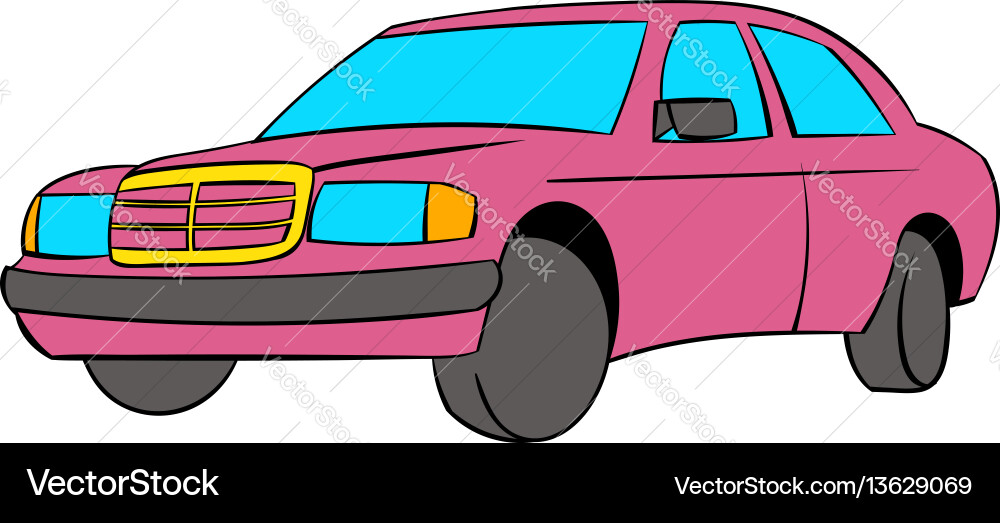 German car icon cartoon Royalty Free Vector Image