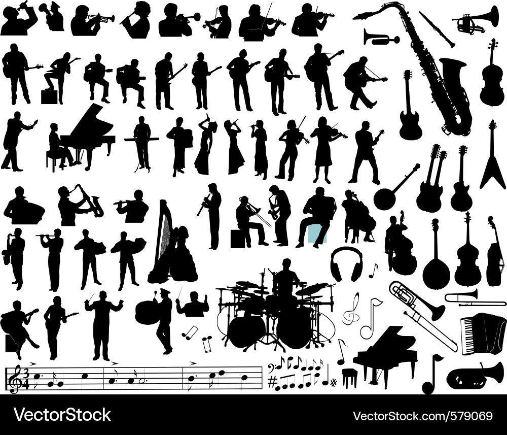 Music instruments Royalty Free Vector Image - VectorStock