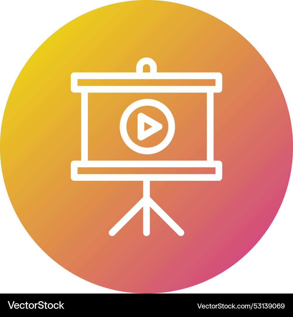 Projector screen icon design Royalty Free Vector Image