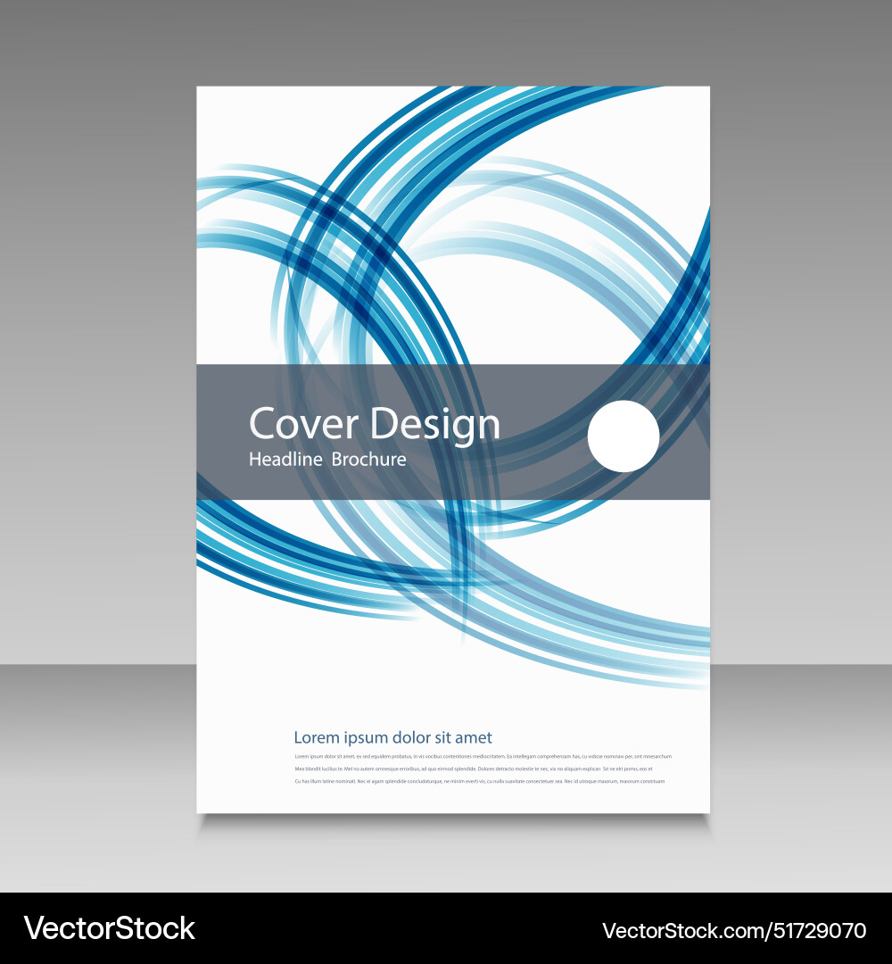 Abstract line brochure design template Royalty Free Vector