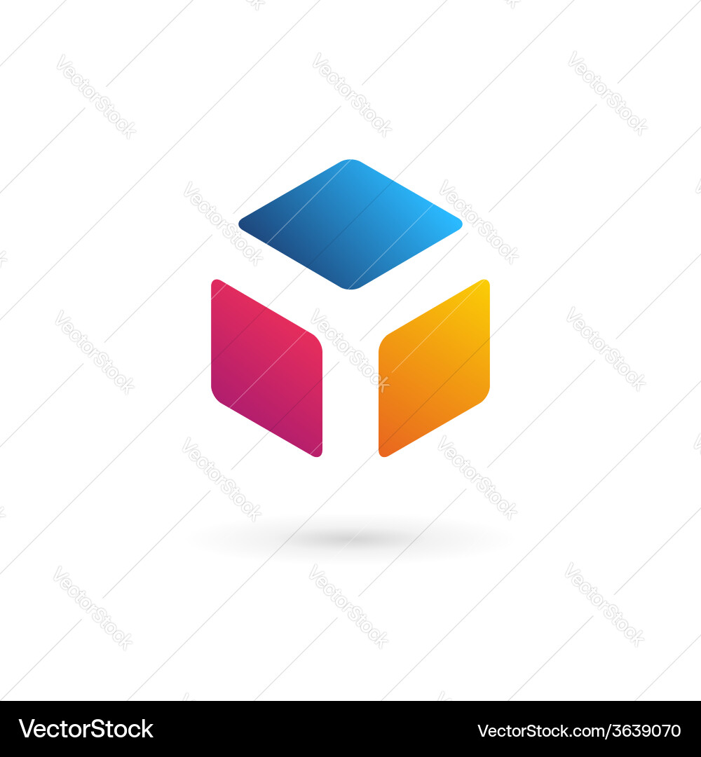 Letter y cube logo icon design template elements Vector Image