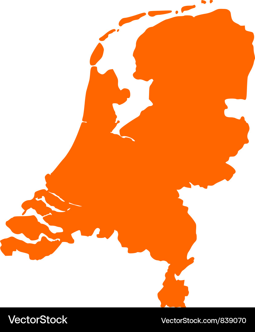 Map of the netherlands Royalty Free Vector Image