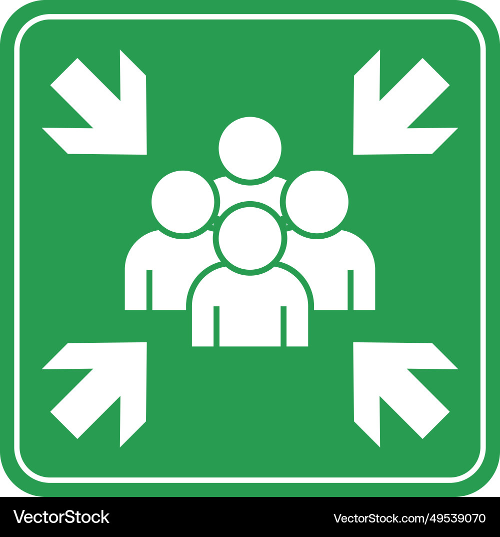 Meeting point signal Royalty Free Vector Image