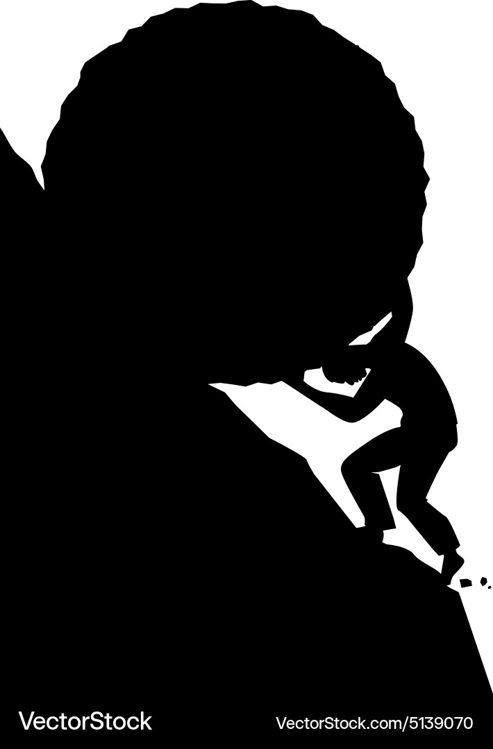 Sisyphus's Endless Burden Royalty Free Vector Image