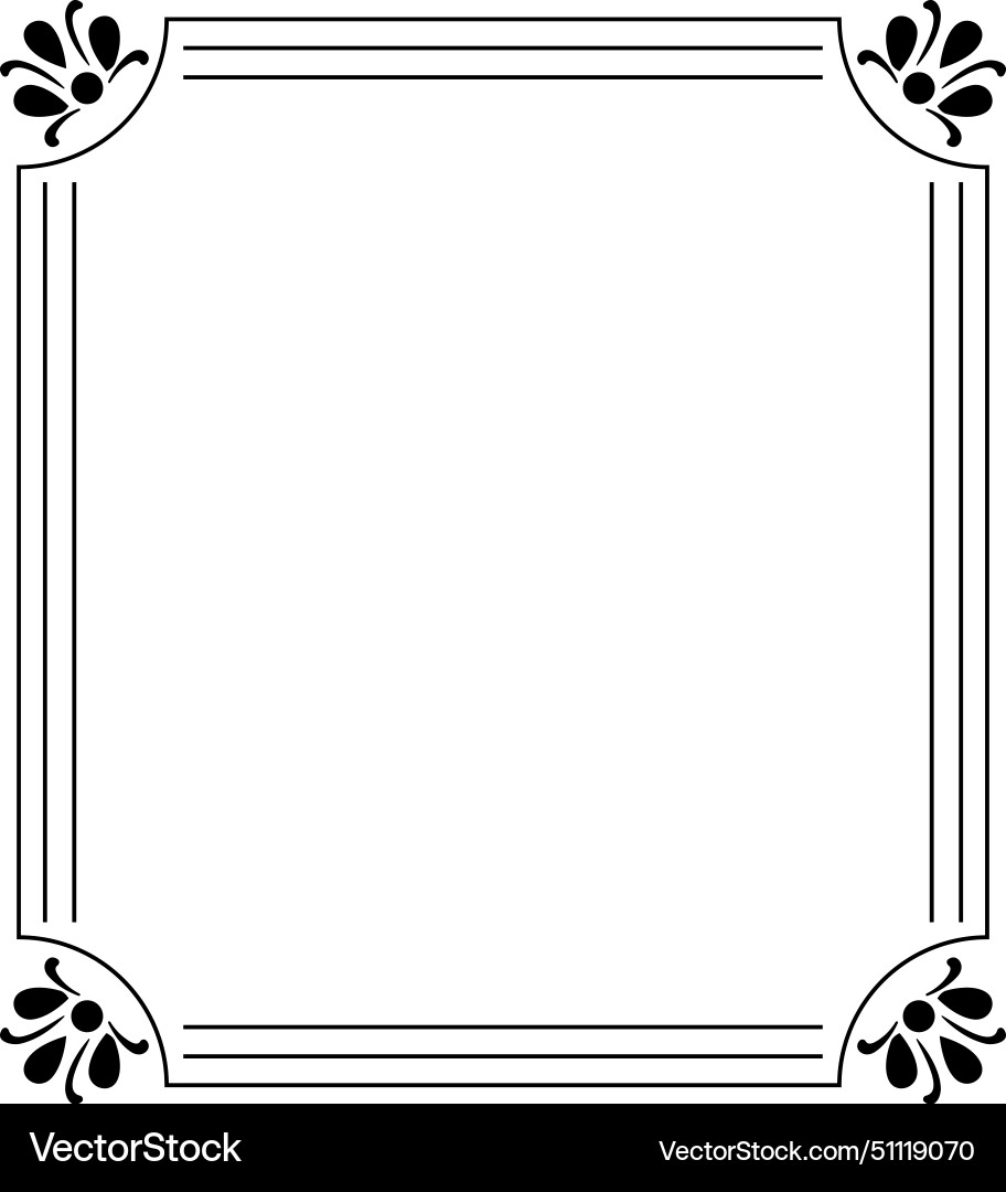 Spring floral frame cartoon Royalty Free Vector Image