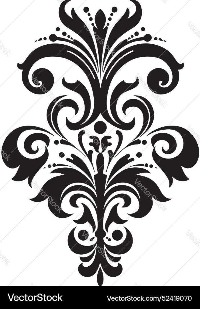 Timeless scrollwork icon design subtle elegance Vector Image