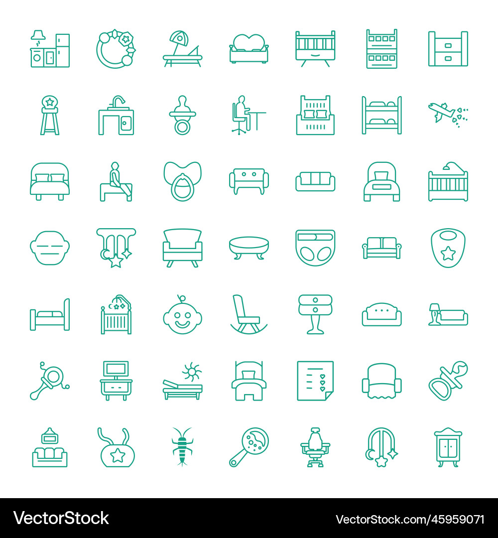 Bed icons Royalty Free Vector Image - VectorStock