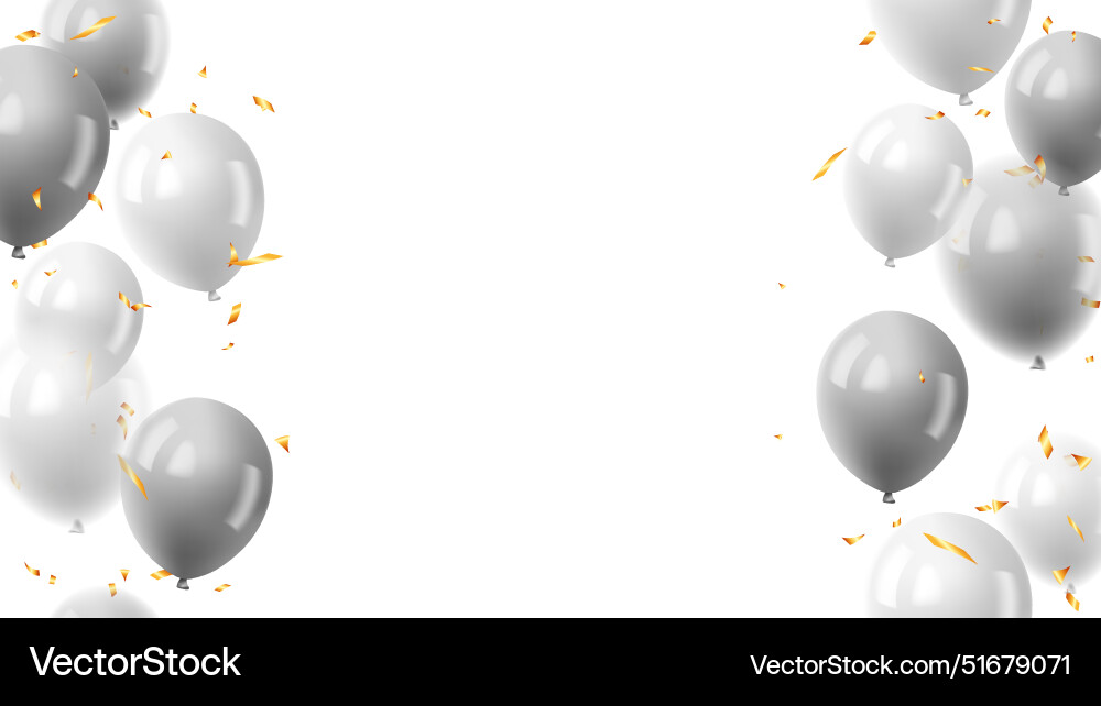 Celebration frame or background with silver Vector Image