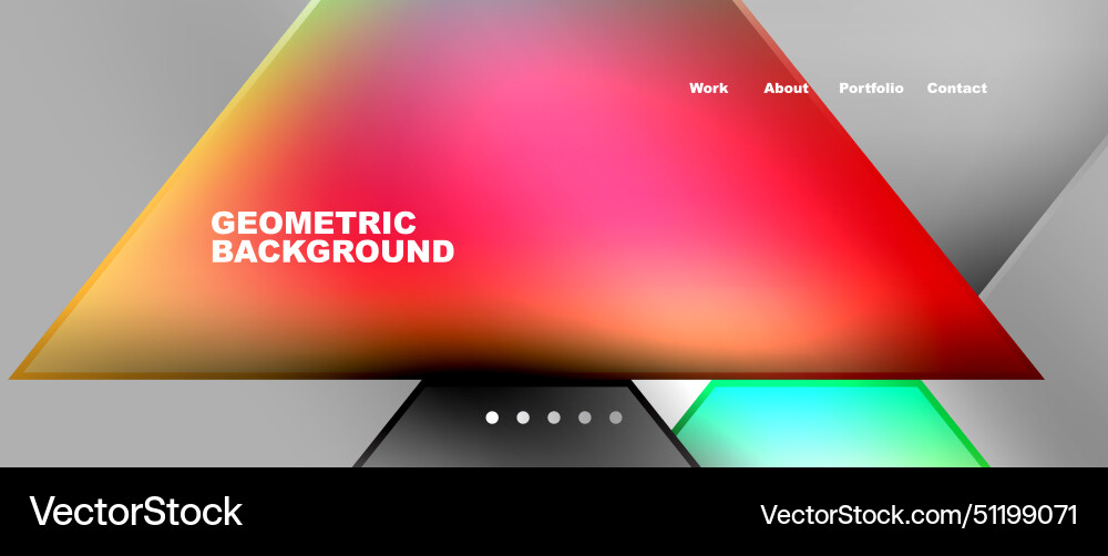 Geometric background with colorful triangles Vector Image
