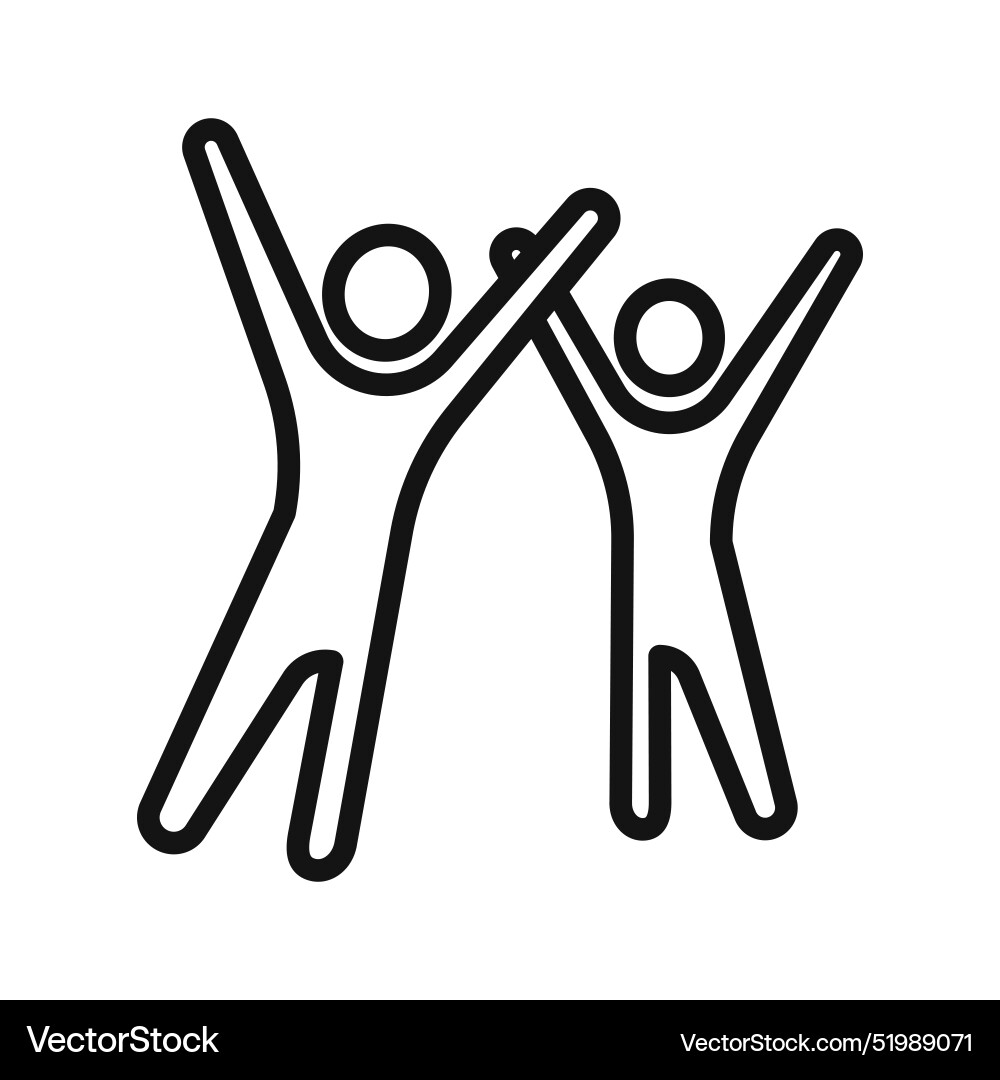 Happy people icon mark in filled style Royalty Free Vector