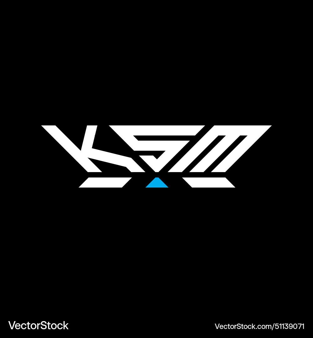 Ksm letter logo design ksm simple and modern logo Vector Image