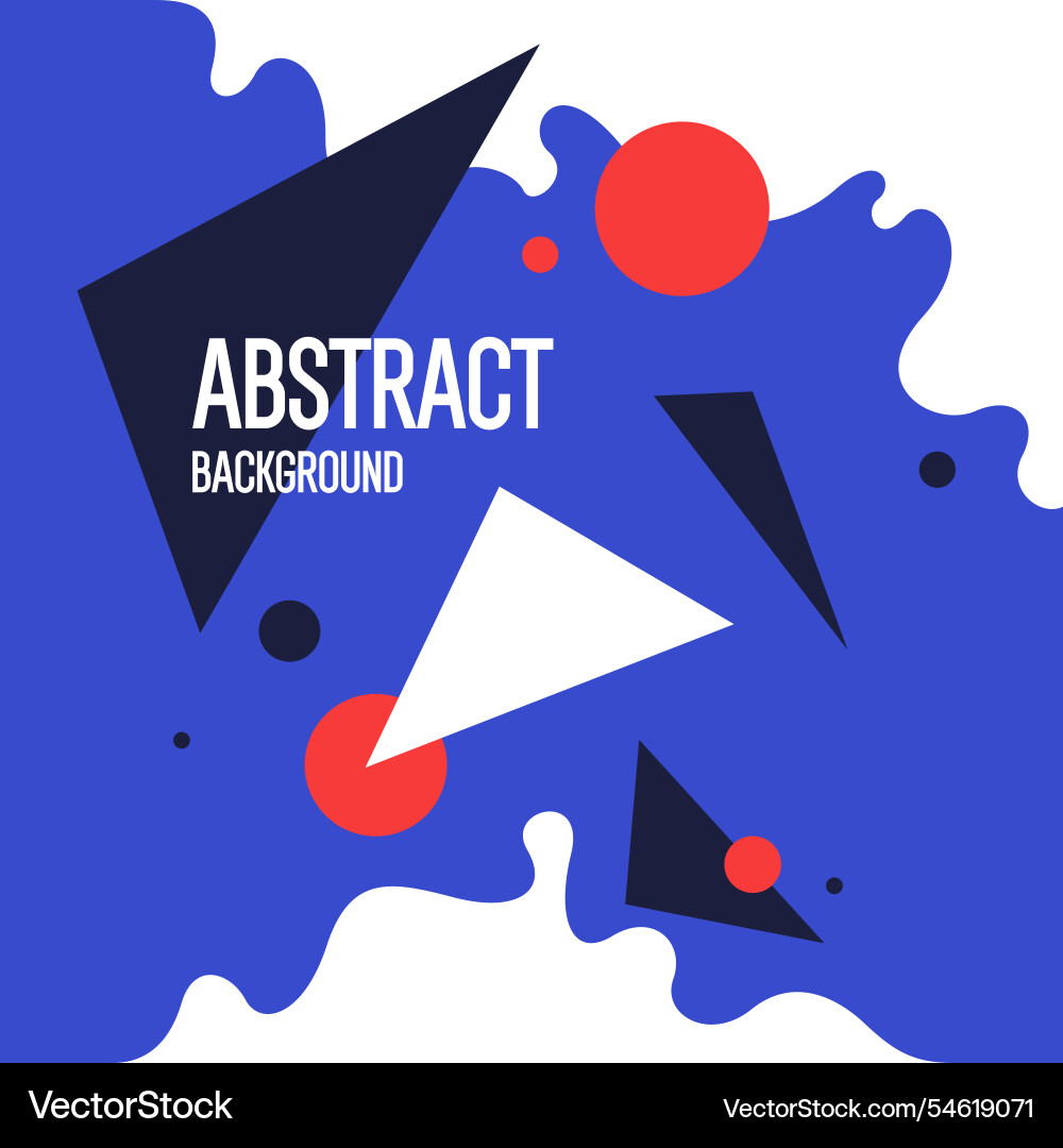 Modern geometric composition of various shapes Vector Image