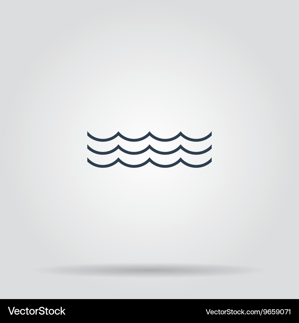 Welle Icon Lizenzfreies Vektorbild - VectorStock
