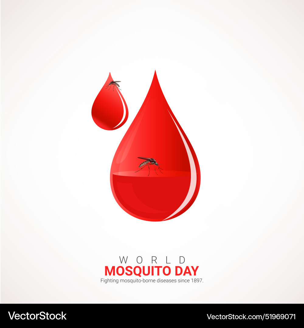 World mosquito day creative ads design Royalty Free Vector