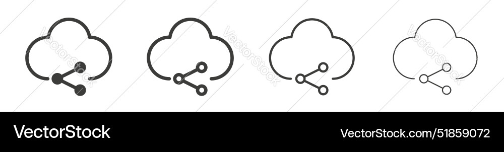 Cloud share icon Royalty Free Vector Image - VectorStock