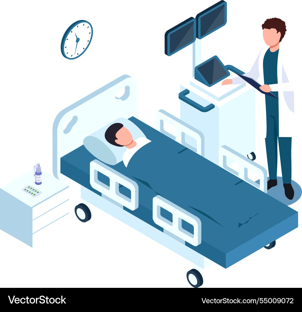 Doctor using medical equipment while patient lying