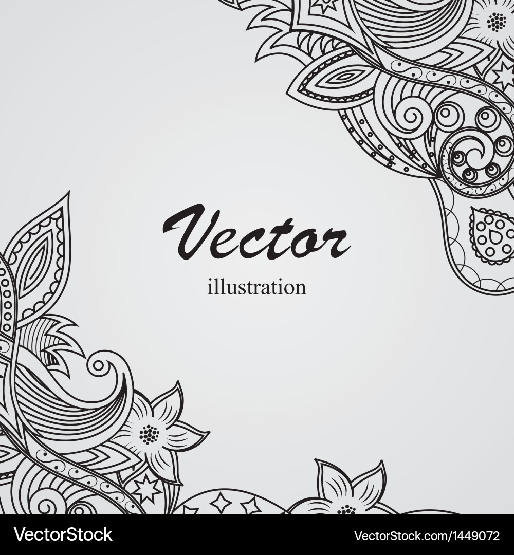Floral Swirl Background Royalty Free Vector Image