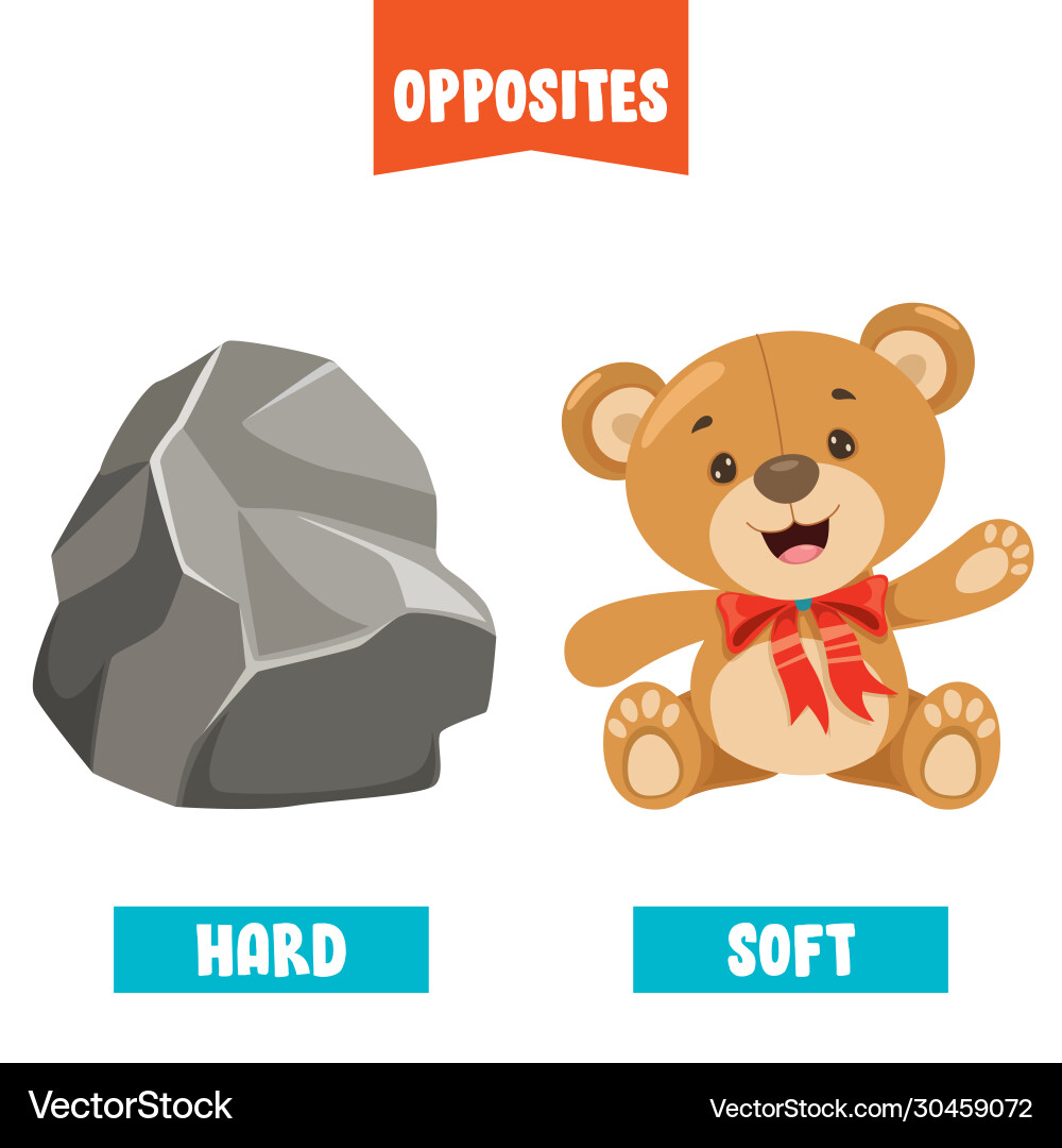 Hard and soft Royalty Free Vector Image - VectorStock