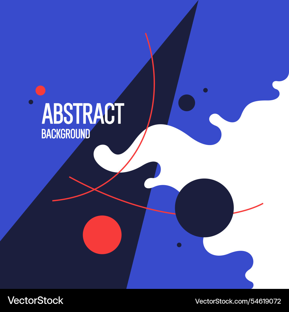 Modern geometric composition of various shapes Vector Image