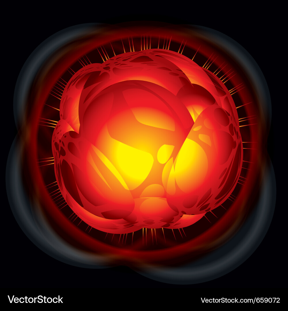 Nuclear Explosion Burst Royalty Free Vector Image