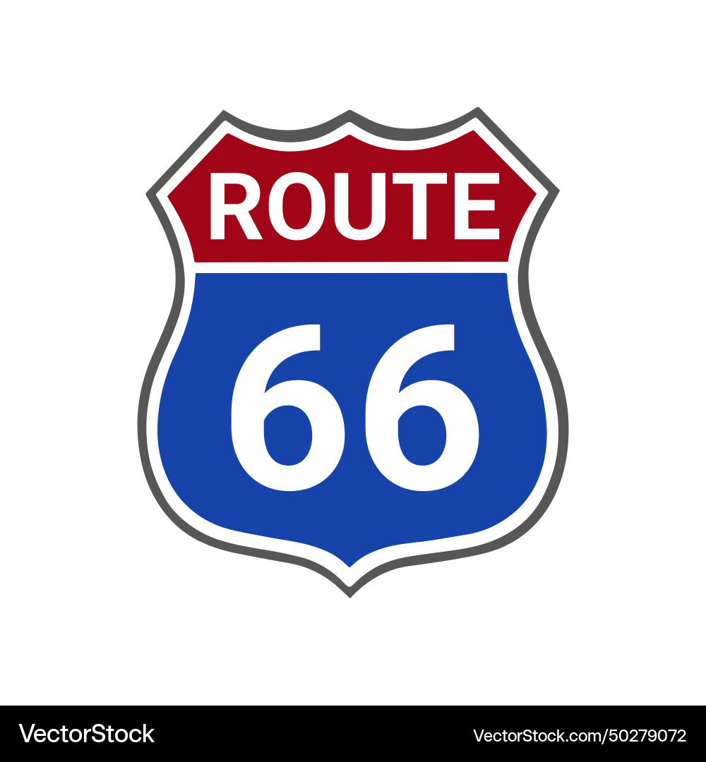 Route 66 Royalty Free Vector Image - VectorStock