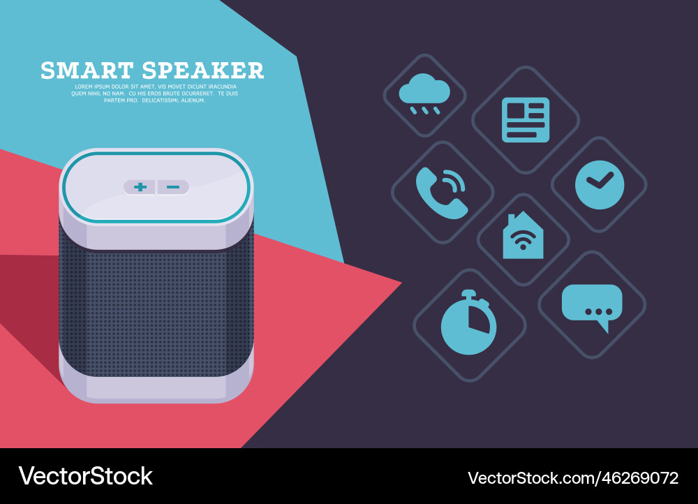 Smart home assistant artificial intelligence Vector Image