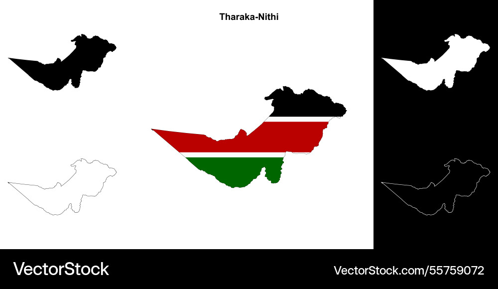 Tharaka-nithi outline map Royalty Free Vector Image