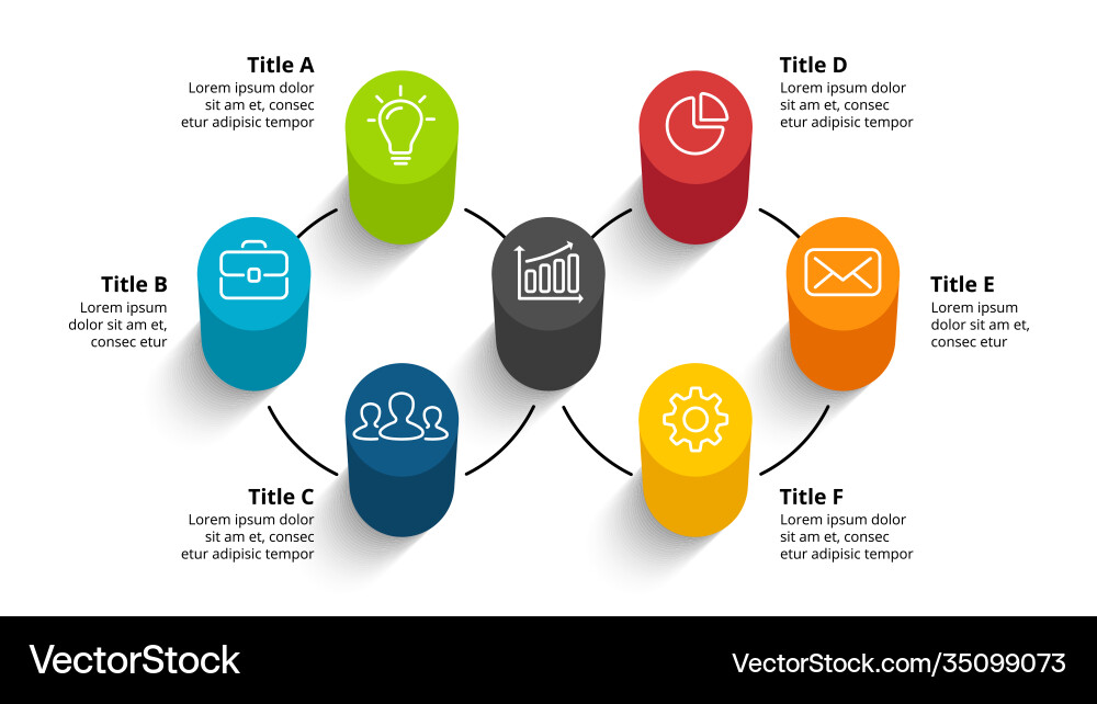 3d perspective infographic presentation Royalty Free Vector
