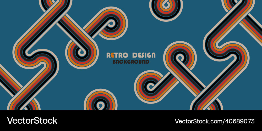 Abstract retro design of antique line artwork Vector Image