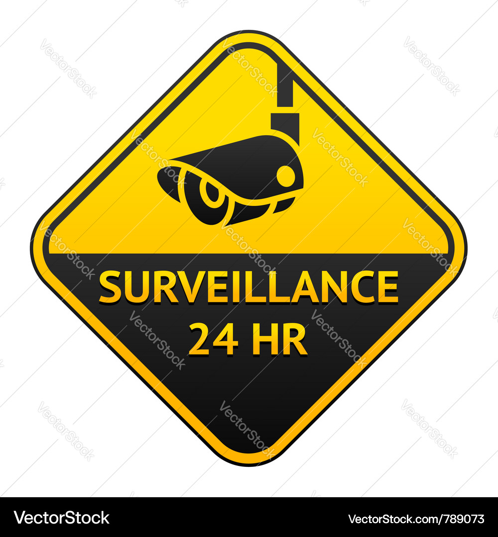 Cctv pictograph video surveillance sticker Vector Image
