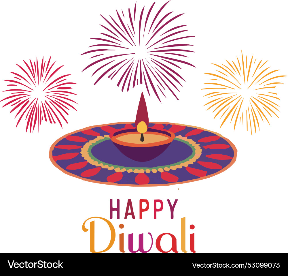 Happy diwali style design art Royalty Free Vector Image